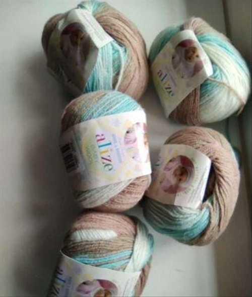 Пряжа для вязания Alize baby wool batik 50гр. 175м