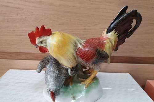Фарфор статуэтки Утка,Петух с курицей,Германия