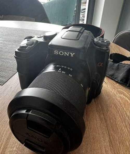 Зеркальный фотоаппарат Sony dslr a100 с объективом