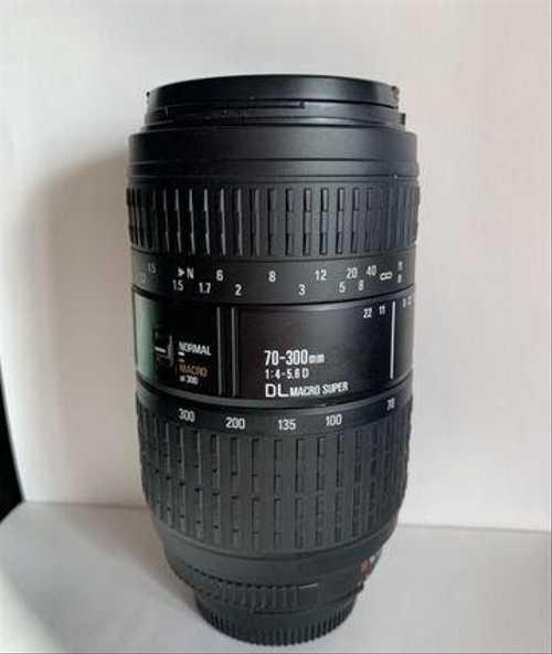 Sigma 70-300mm, DL macro super, f4-5.6 для Nikon
