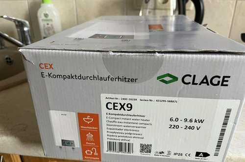 Clage cex 9 проточный водонагреватель
