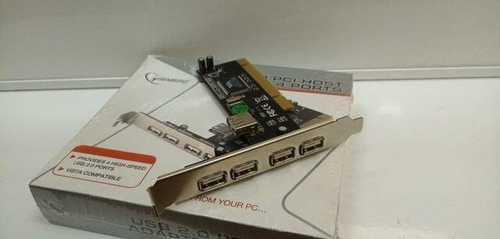 USB контроллер 2.0 PCI host Adapter 4 ports