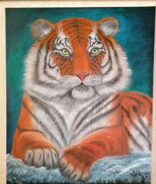 Тигр", картина маслом