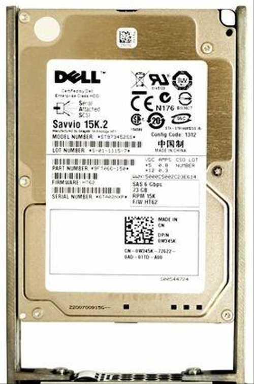 Жесткий диск Dell Dell 73GB W345K SAS 2.5