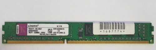 Оперативная память Kingston 1Gb DDR3 1333Mhz KVR13