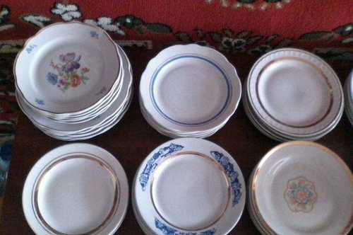 Посуда СССР тарелки, блюдца, стаканы, кружки и др