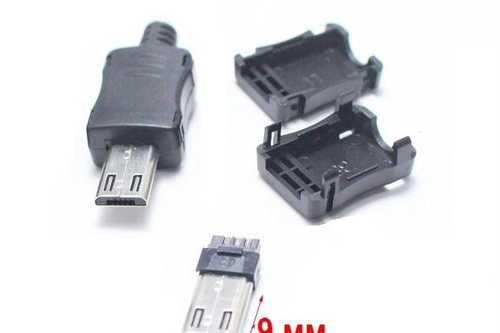 Разъёмы microUSB 5pin Long 9мм