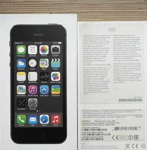 IPhone 5s 32 Space Gray. Ростест