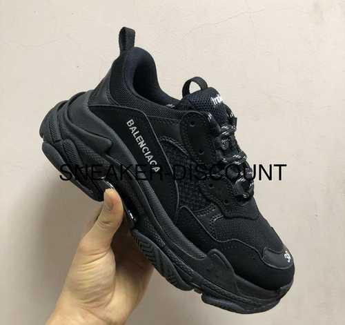 Balenciaga Triple S Чёрные Black 36-45
