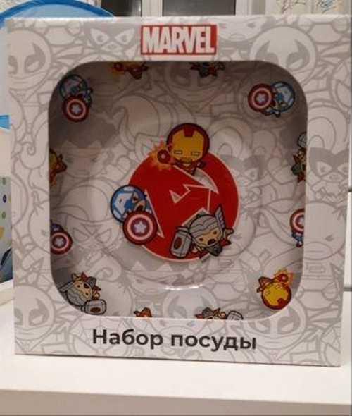 Набор посуды Marvel новый