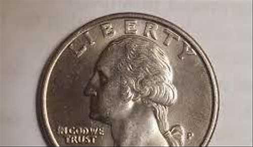 Liberty quarter dollar 1994 перевертыш