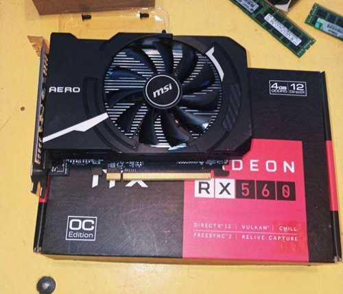 Видеокарта MSI RX560 4gb