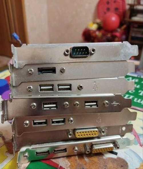 Планки заглушки usb, e SATA, com port и др