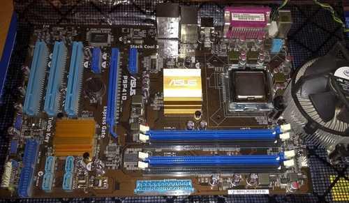 Asus P5P41D с процессором, памятью и бп