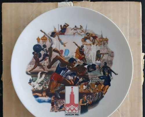 Коллекционная декоративная тарелка 1980 Олимпиада