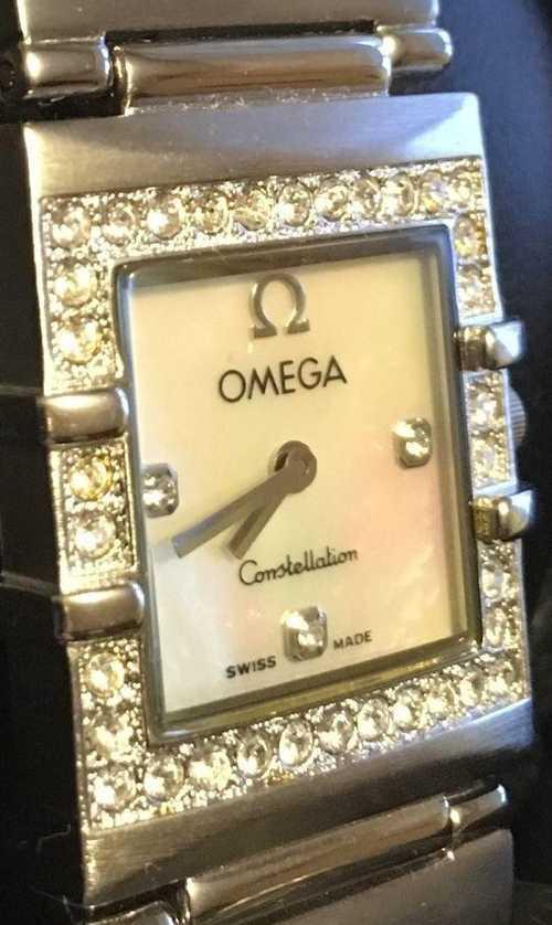 Часы швейцарские omega constellation quadra diamon