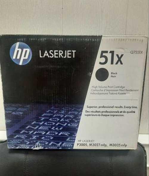 Картридж HP 51X (Q7551X) черный оригинал