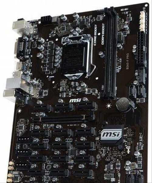 Материнская плата MSI H310-F PRO + процессор i3-91