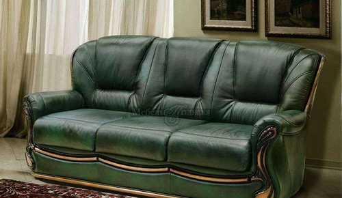Трехместный кожаный диван-кровать Изабель 2