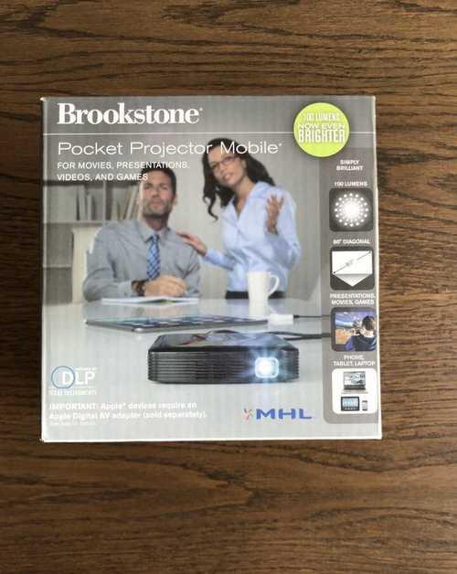 Проектор Brookstone Pocket Projector Mobile новый