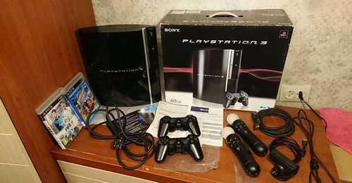Sony PlayStation 3, 500Gb, 2 Move, 2 джойстика + и