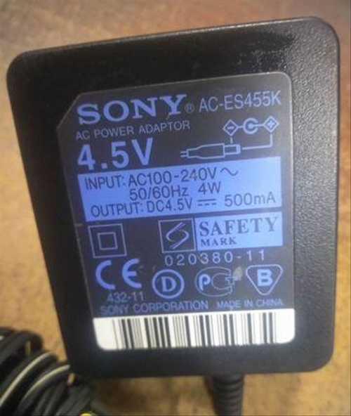 Блок питания Sony AC-ES455K для CD и PSP