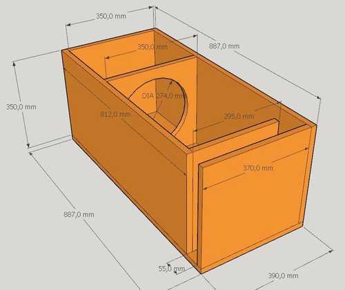 Чертеж короба сабвуфера под вашу машину