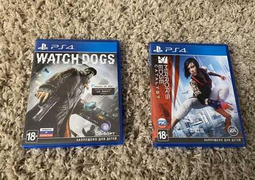 Whatch Dogs 1 и Mirrors Edge Catalyst (PS4)