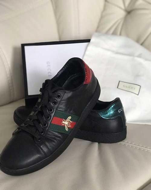 Кеды кожаные Gucci 39р