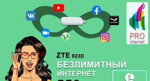 Модем для интернета ZTE 823D + мегафон 550