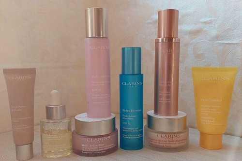 Clarins крем,сыворотка,тональный,масло