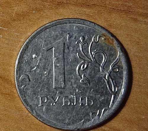Монета номиналом 1 рубль 2016 года из оборота Брак