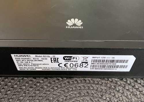 4G роутер с wi-fi huawei b310s