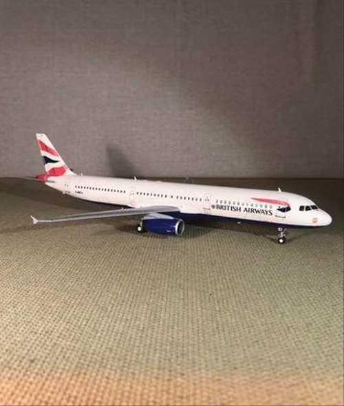 Модель самолета Airbus 321 British Airways