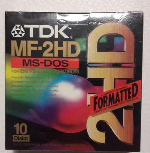 Упаковка из 10 дискет TDK MF-2HD MS-DOS новые | Festima.Ru - Мониторинг объявлений