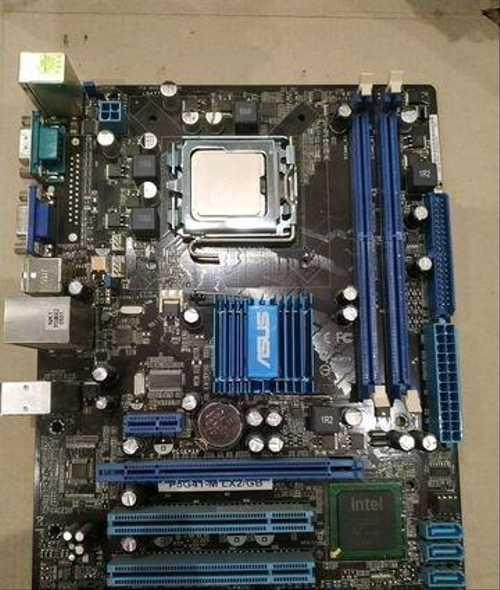 Intel Celeron E3400 + Asus P5G41-M LX2/GB + Кулер