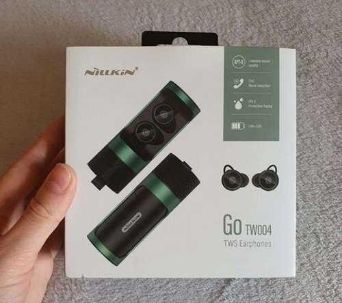 Bluetooth-наушники Nillkin GO TW004 зеленые новые