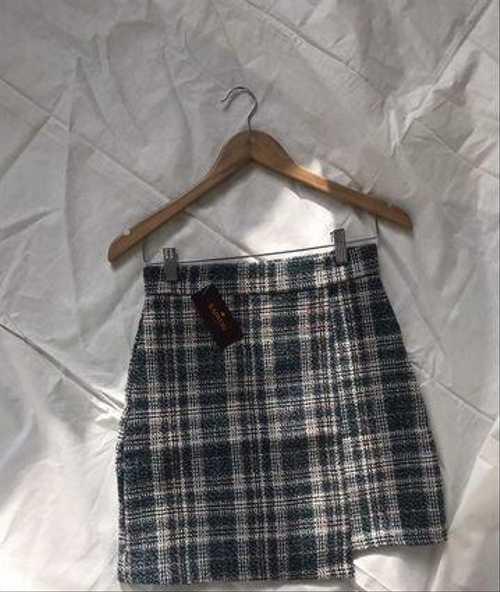 Новая мини-юбка из твида, размер 42-44