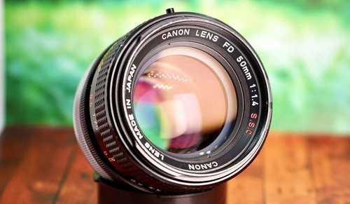 Светлейший Canon FD 50mm 1:1.4 SSC отличный