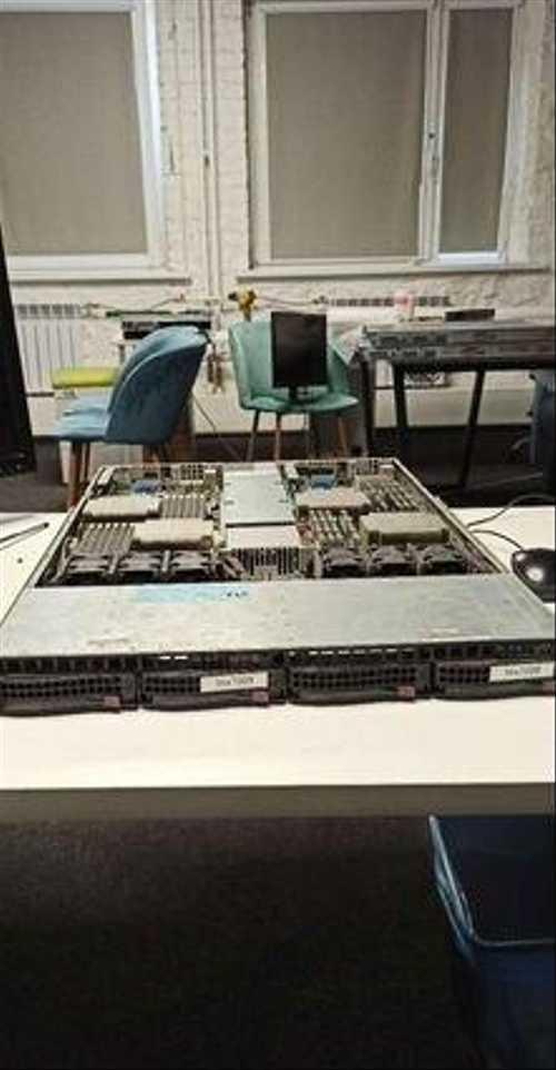 Сервер Supermicro 1u 2x5680 2x5690 77gb ram