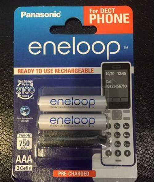 Аккумуляторы Panasonic Eneloop AAA