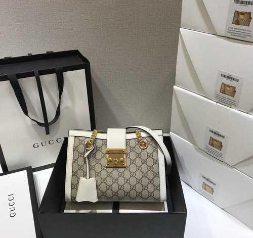 Сумка Gucci Padlock 498156 белая