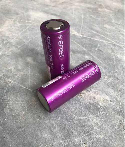 Высокотоковый аккумулятор Efest 26650 4200mAh 50A