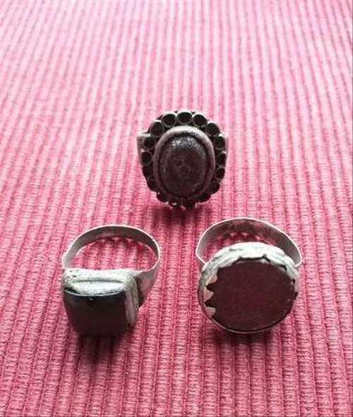 Перстни, кольца серебряные 17-18 века