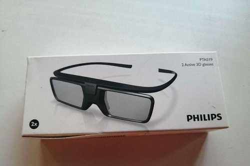 Очки 3D Philips активные PTA519 (2 пары)