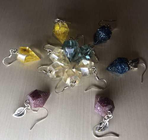 Серьги из эпоксидной смолы