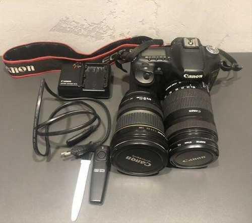 Зеркальный фотоаппарат canon eos50D с 2-мя объекти