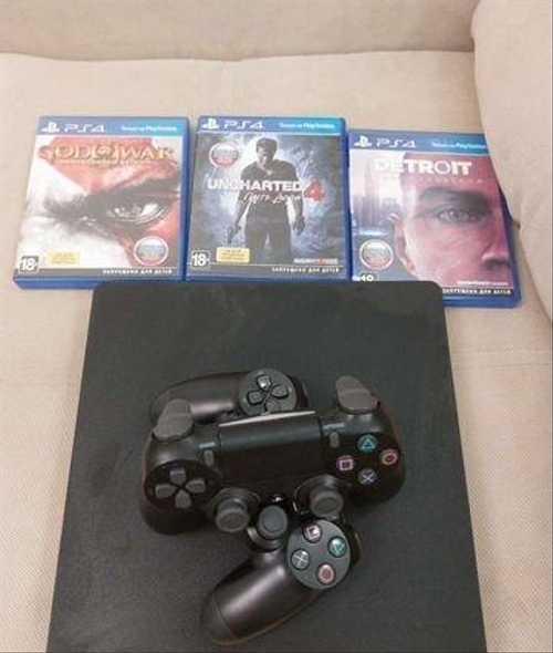 Ps4 + 2 джостика + 3 игры