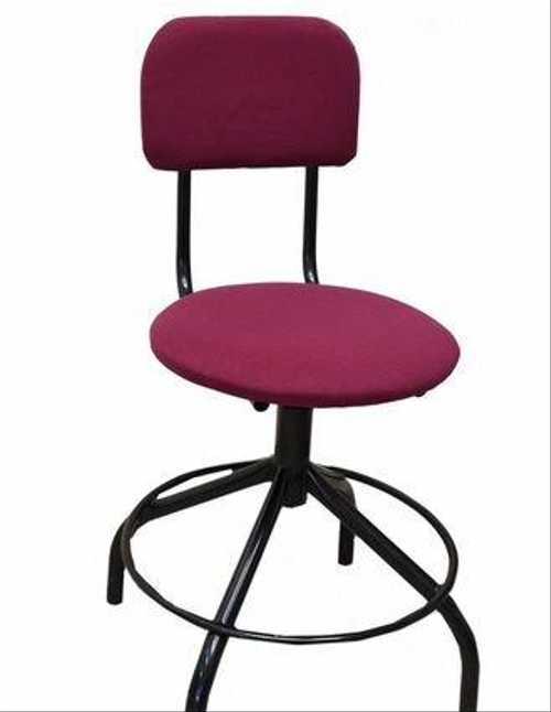 Швейный стул винтовой бордовый