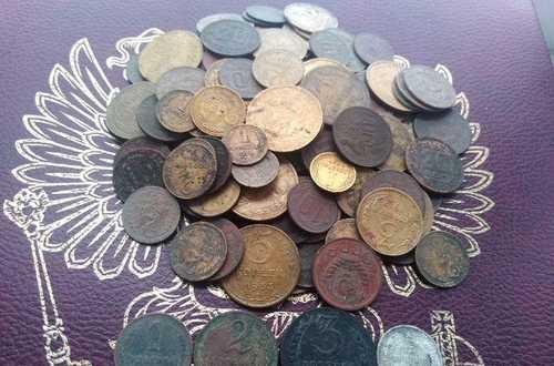 Ранние советские монеты, 134 шт. (нечищенные)